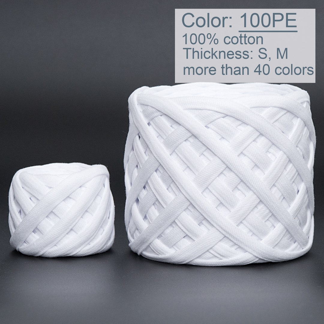 Cold White T-shirt Yarn 10meters, White Fabric Yarn, White Cotton ...