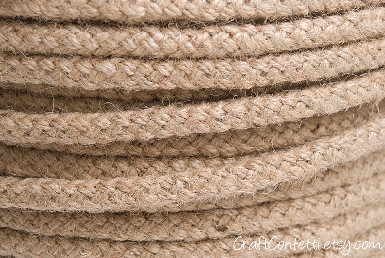 10mm Braided Jute Rope, Burlap Jute Rope, Natural Jute Rope, Wall ...
