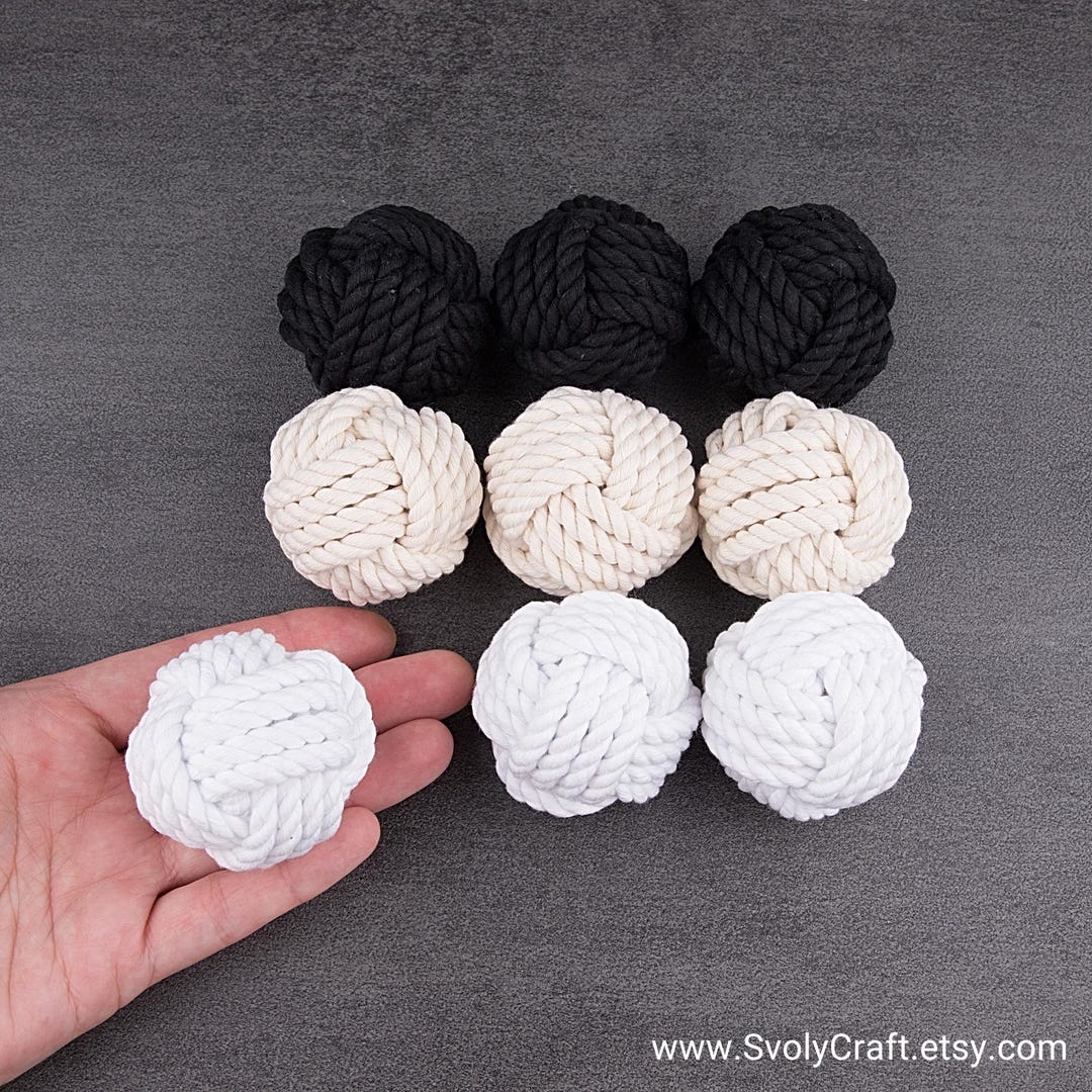 5cm Monkey Fist Rope Balls - Set of 9 - Symbol of Strength & Teamwork ...