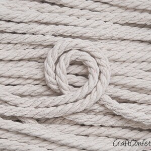 8mm Black Cotton Rope 10yds, Black Cotton Twisted Rope, Cotton Twisted ...