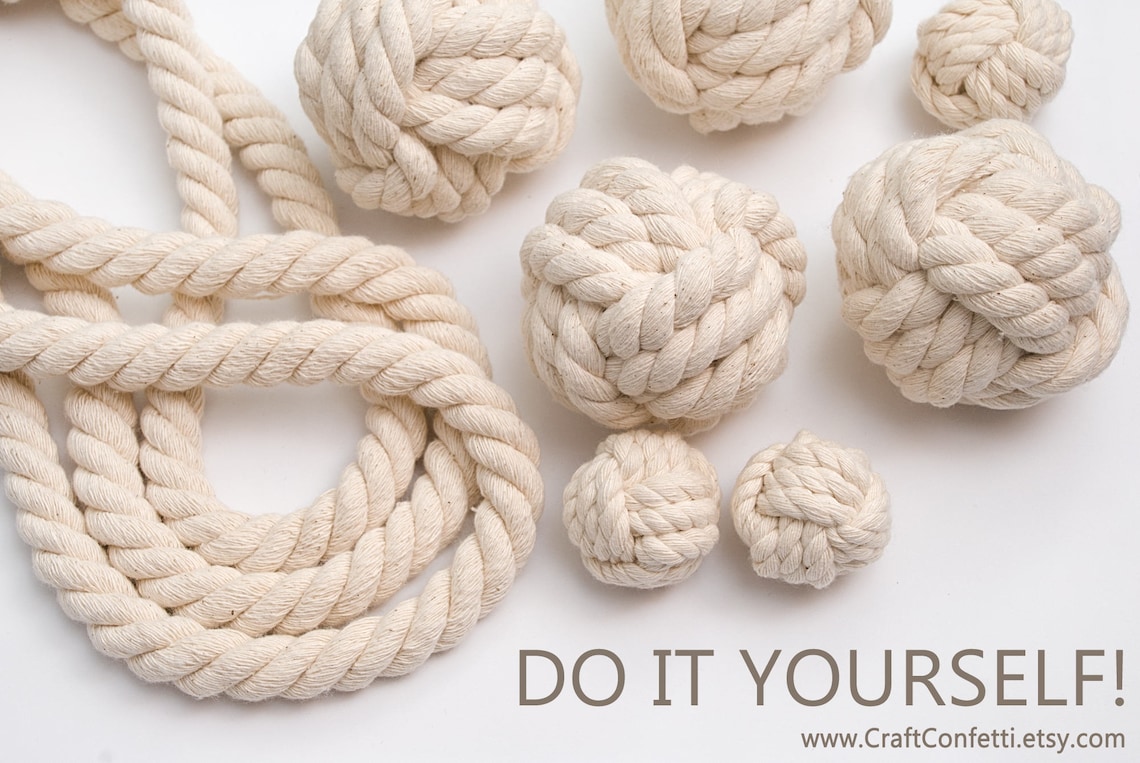 Beige Cotton Rope 12mm. Nautical Rope. Twisted Thick Rope. - Etsy