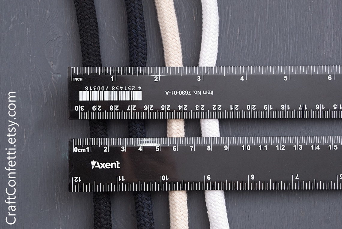10mm Black braided rope 30ft Thick cotton rope Knotting | Etsy
