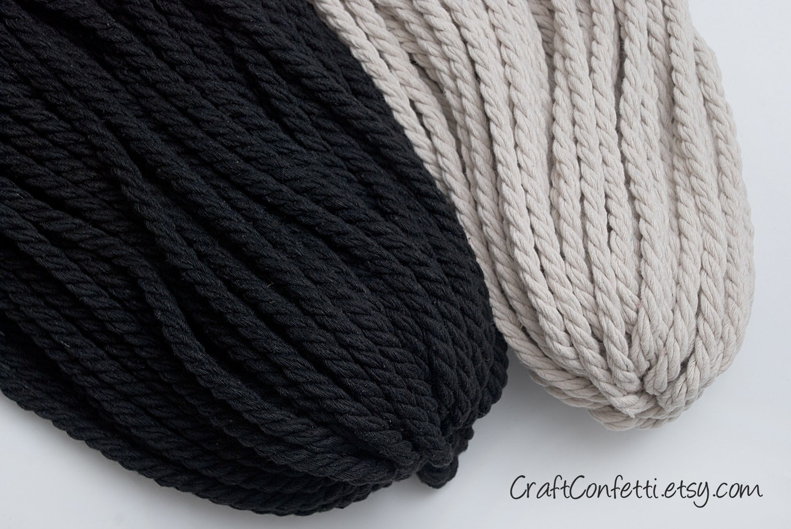 8mm Black Cotton Rope 10yds Black Cotton Twisted Rope Cotton | Etsy