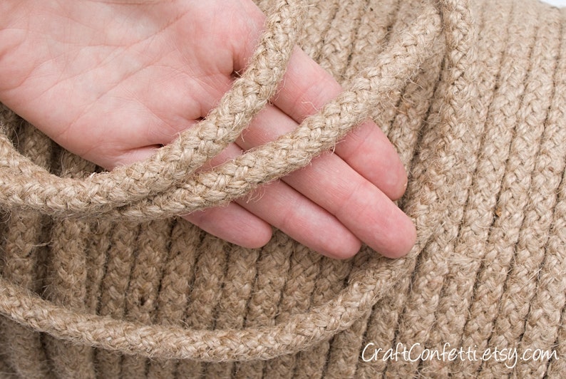 10mm Braided Jute Rope, Burlap Jute Rope, Natural Jute Rope, Wall ...