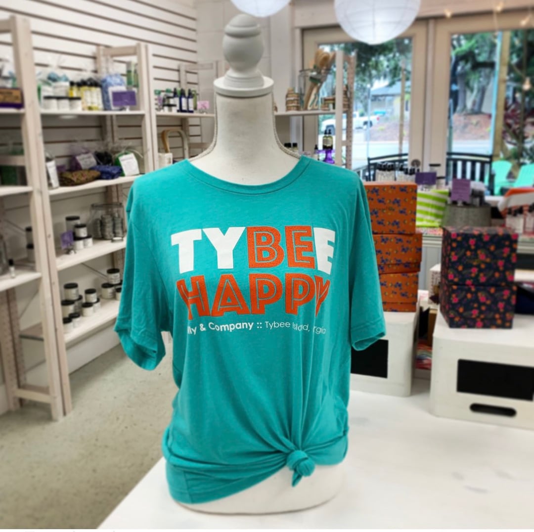 Tybee Happy T-shirt | Sea Green | Triblend | Adult XS—3XL - Etsy