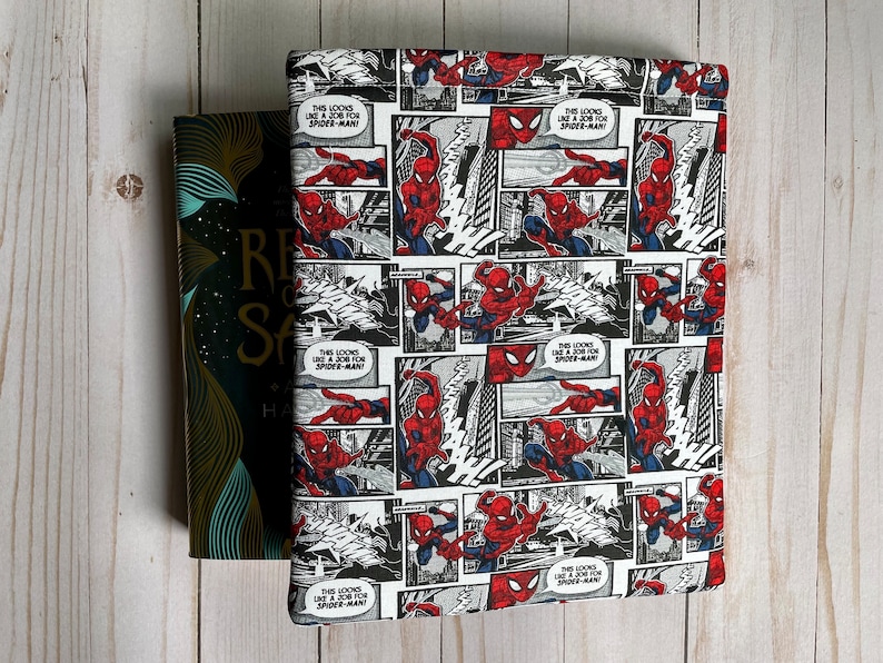 SPIDER-MAN Inspired Comic Action Hero Book Sleeve Book - Etsy