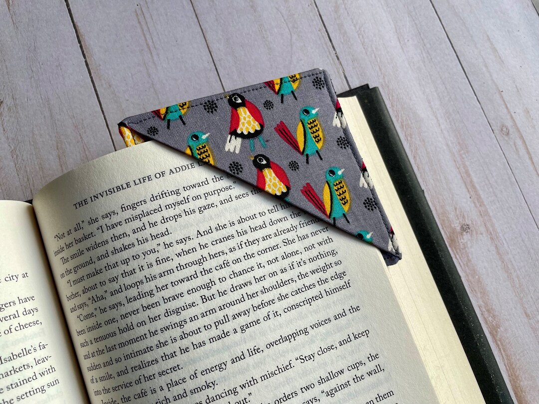 BIRD, FEATHER, Animal, Flowers, Floral Corner Bookmark, Square Bookmark ...