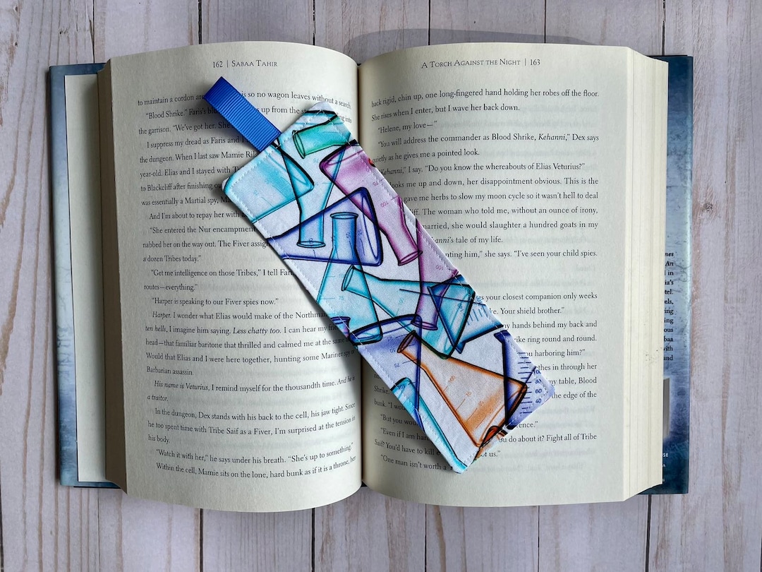 CHEMISTRY, SCIENCE, SCHOOL Fabric Bookmark, Bookmark With Tab, Bookmark ...