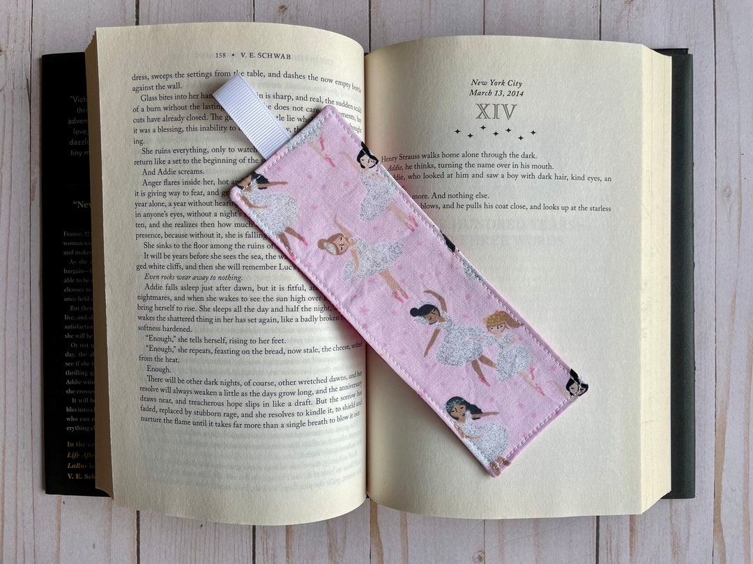 PINK BALLERINA, Dancer, Ballet, Dance, Glitter Fabric Bookmark ...