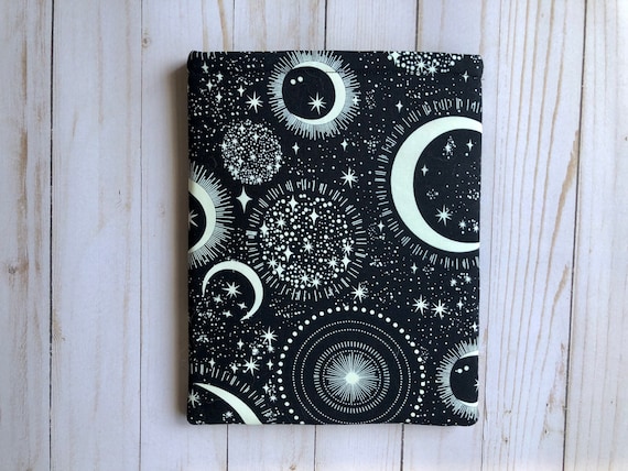 GLOW in the DARK Space MOON Galaxy Book Sleeve Book | Etsy Canada