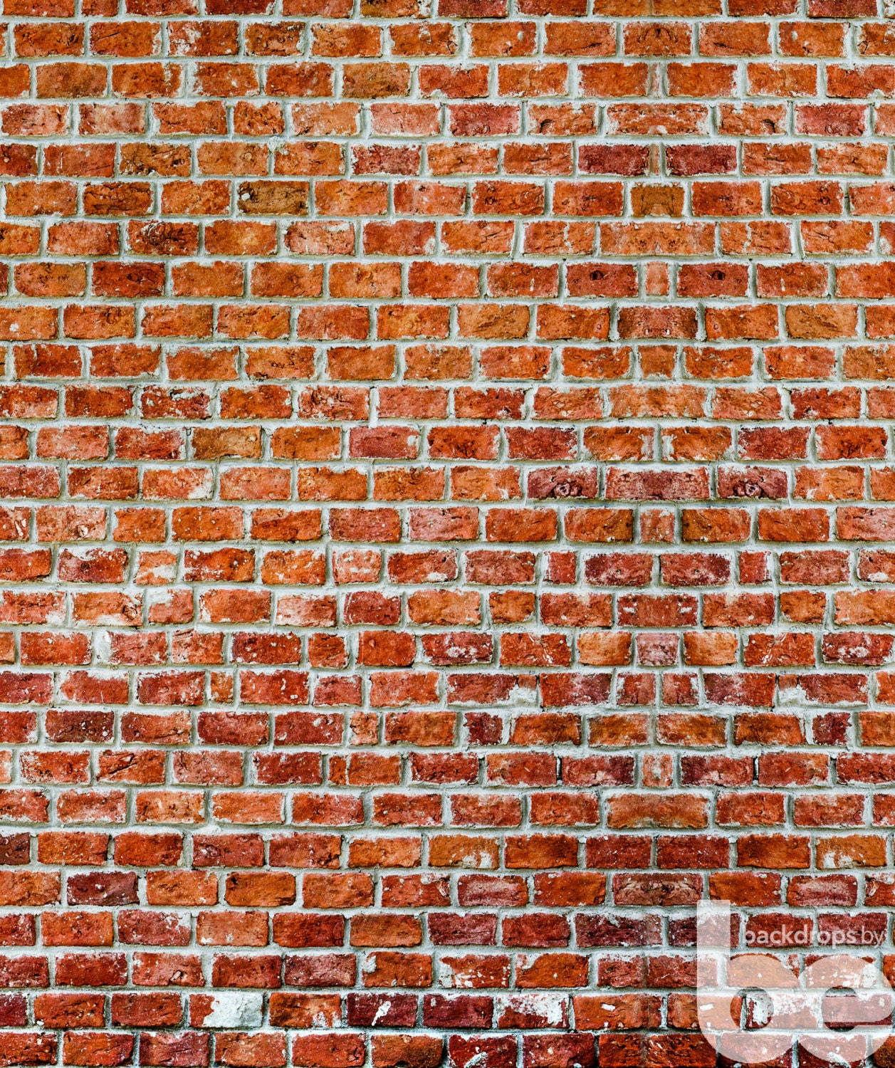 Bright Red Brick Wall