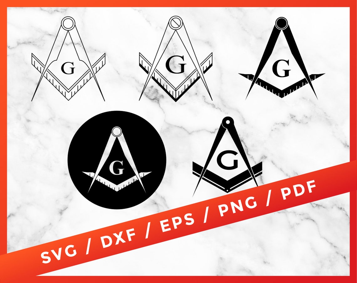 Freemason SVG, Masonic Symbol, Square and Compass, Mason Emblem for ...