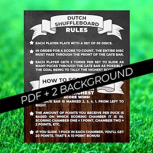 Shuffleboard Rules - Etsy