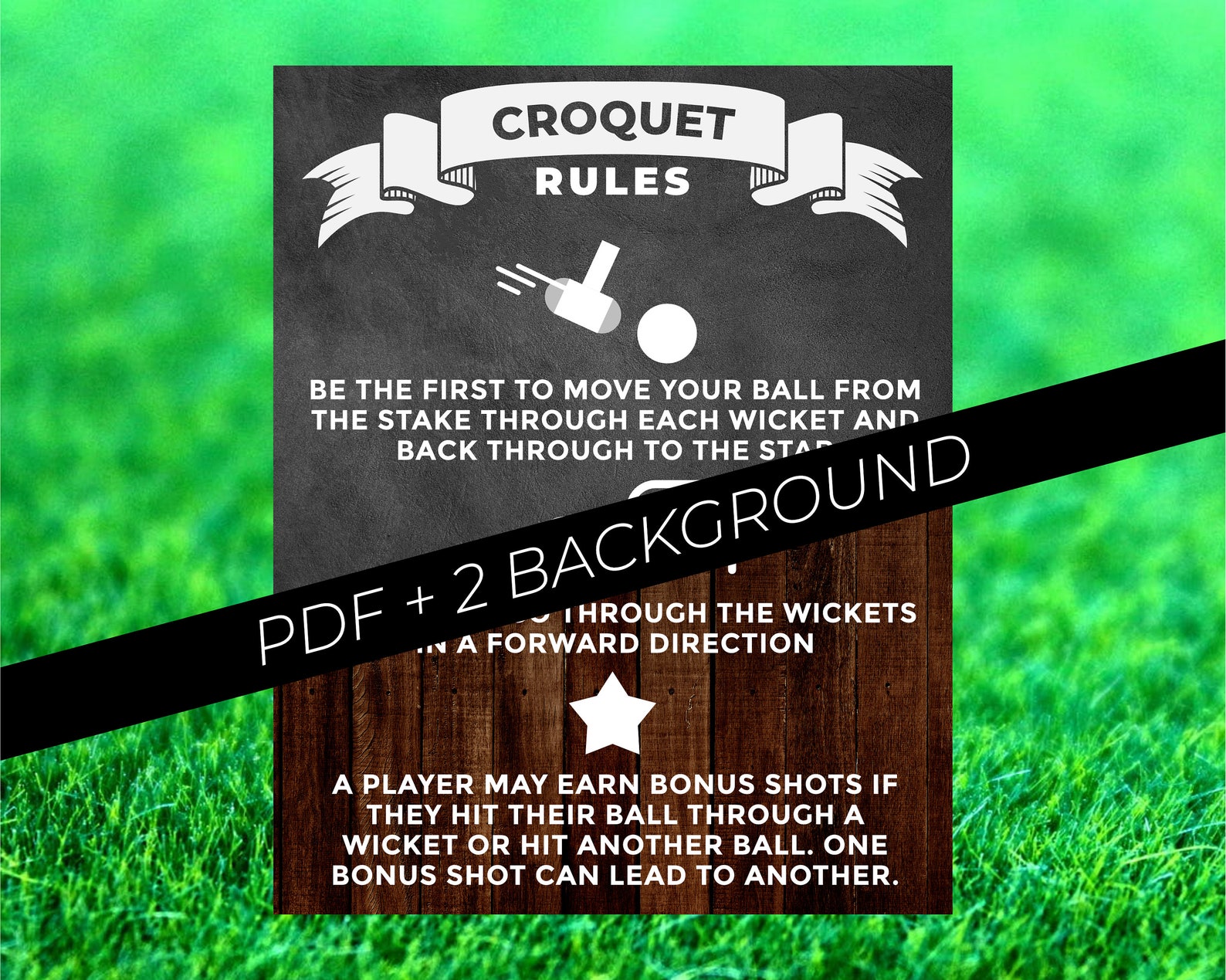 Croquet Poster Croquet Rules Croquet Decals Rule Yard Sign | Etsy
