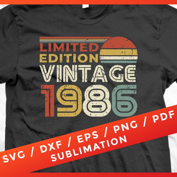 1986 Svg Silhouette - Etsy