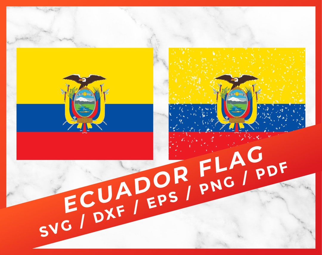 Ecuador Flag SVG, Distressed Ecudorian Ecuador Pride, Ecuador ...
