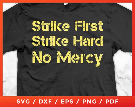 Strike First Strike Hard No Mercy SVG Cobra Karate for - Etsy