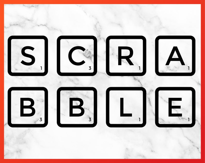 Scrabble Tiles SVG, Scrabble Tiles Cut File for Cricut Silhouette, 26 ...