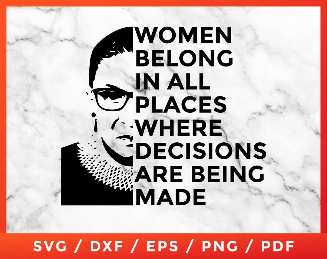 Notorious RBG SVG, Ruth Bader Ginsburg Fan, RBG Feminist, Political ...