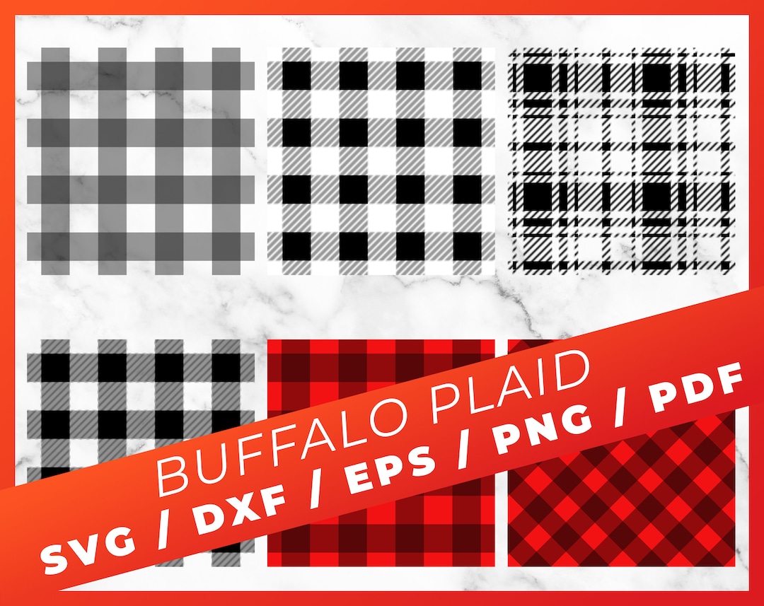 Buffalo Plaid SVG Bundle, Plaid SVG, Buffalo Plaid SVG, Seamless ...
