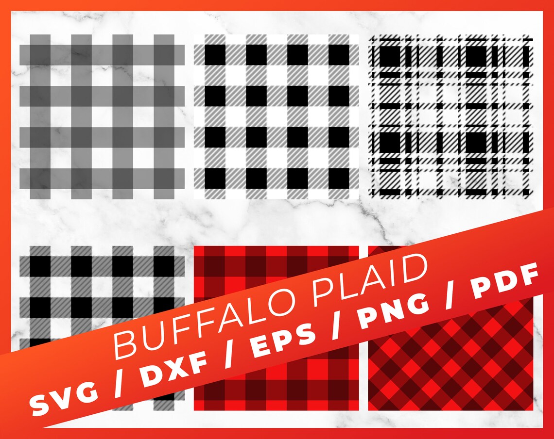 Buffalo Plaid SVG Bundle, Plaid SVG, Buffalo Plaid SVG, Seamless ...