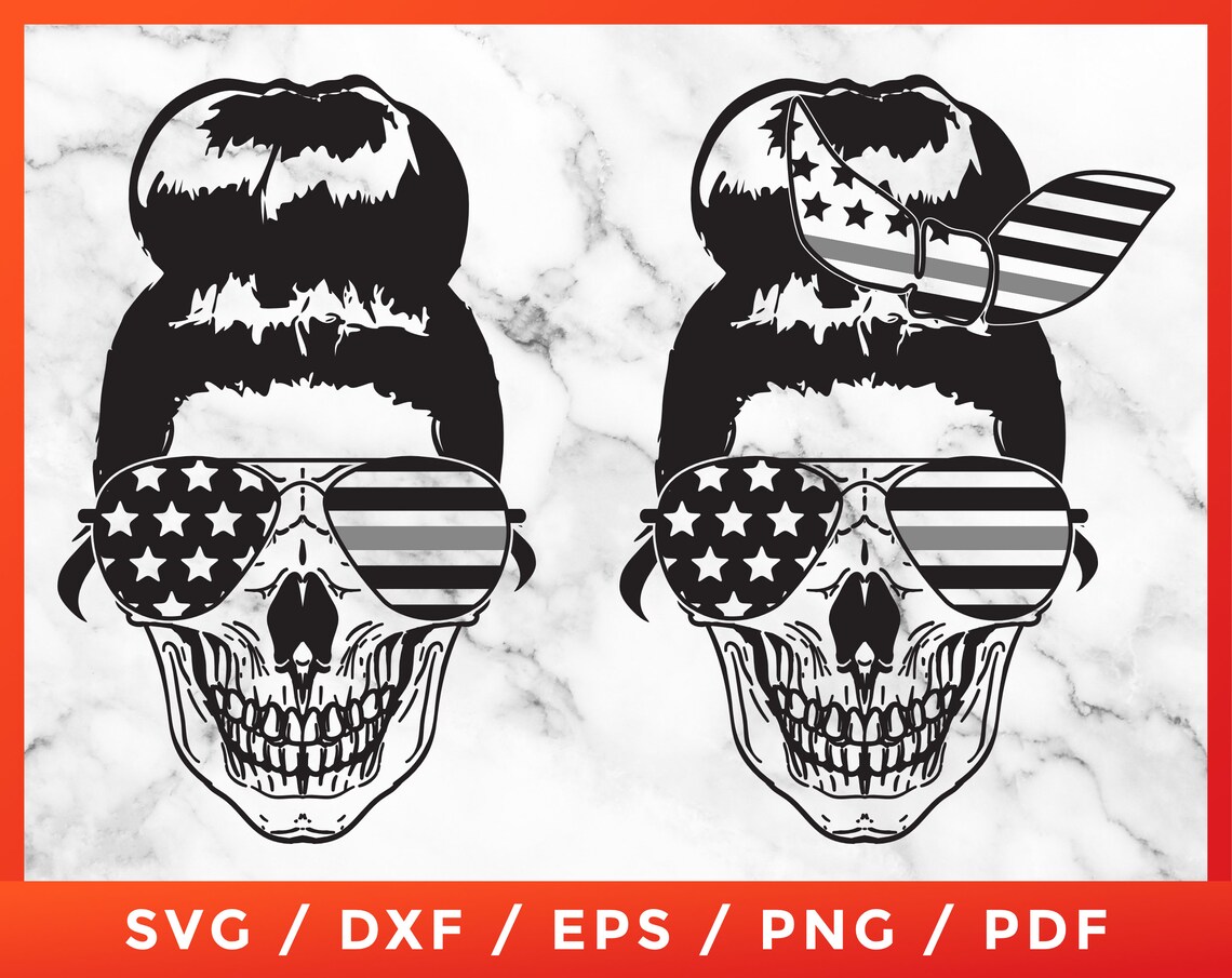 Mom life skull SVG Thin Silver Line Prison Correctional | Etsy