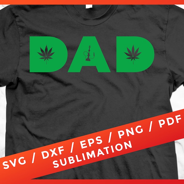Weed Dad Svg - Etsy