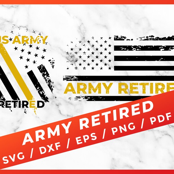 Us Army Retired Svg - Etsy