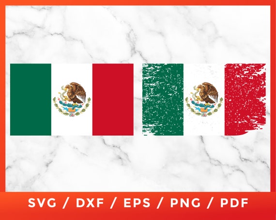 Bandera de México SVG bandera de México afligido SVG escudo | Etsy