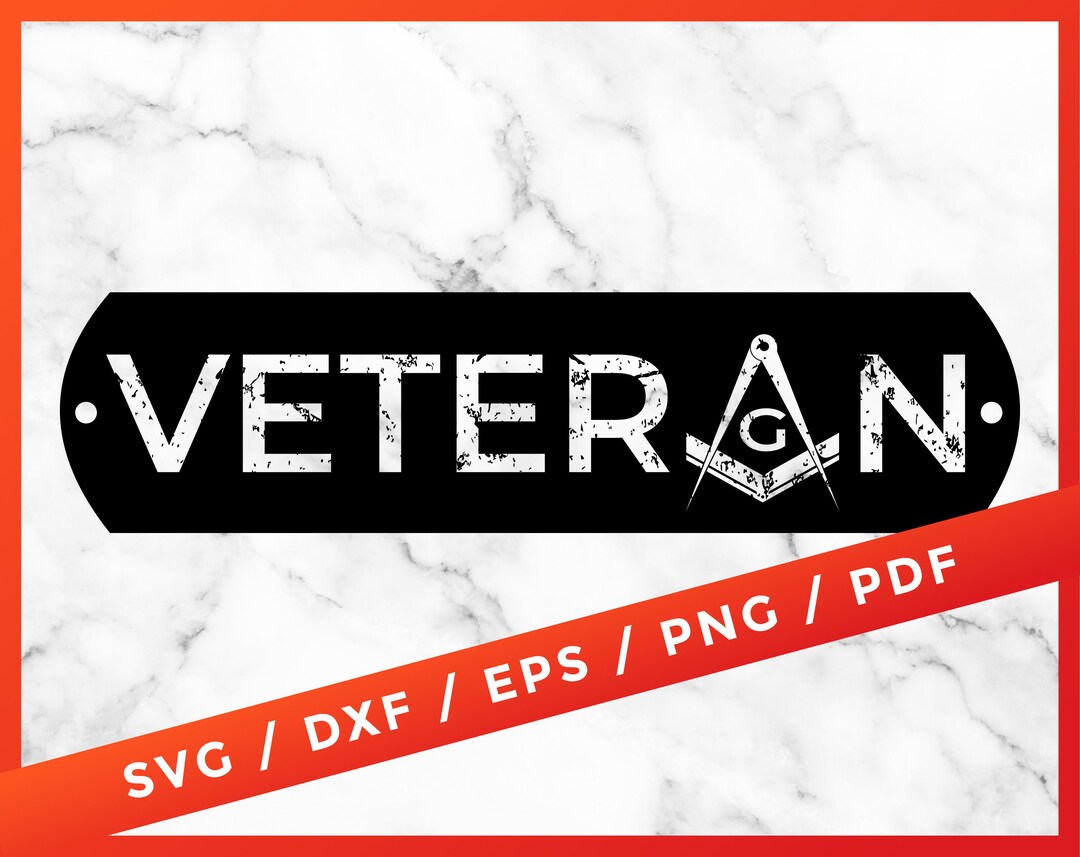 Masonic Veteran SVG, Military Freemason Square & Compass, Lodge Emblem ...