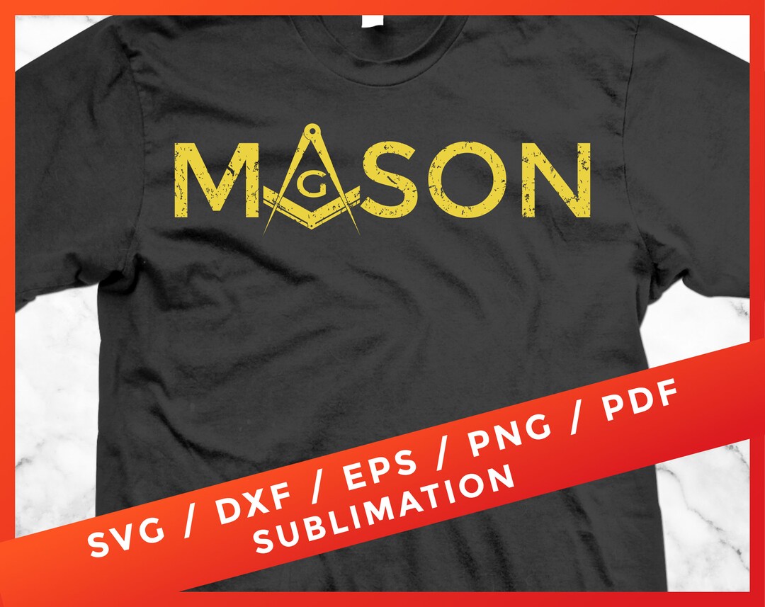 Masonic SVG, Mason Square & Compass, Freemason Lodge Emblem for Cricut ...