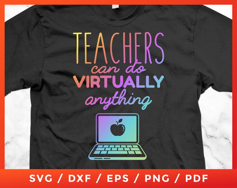 Teachers Can Do Virtually Anything SVG Teachers Virtually - Etsy