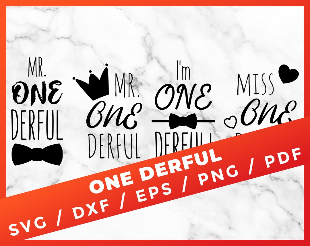 Mr. One-derful SVG, One Derful Svg, First Birthday Svg, Crown Svg, Boy ...