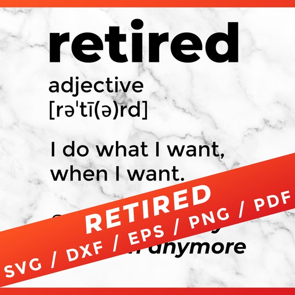 Retired Svg - Etsy