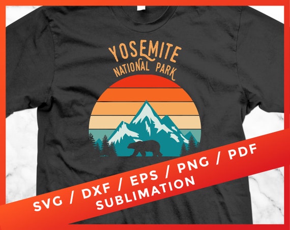 Yosemite National Park SVG US National Park Vintage - Etsy