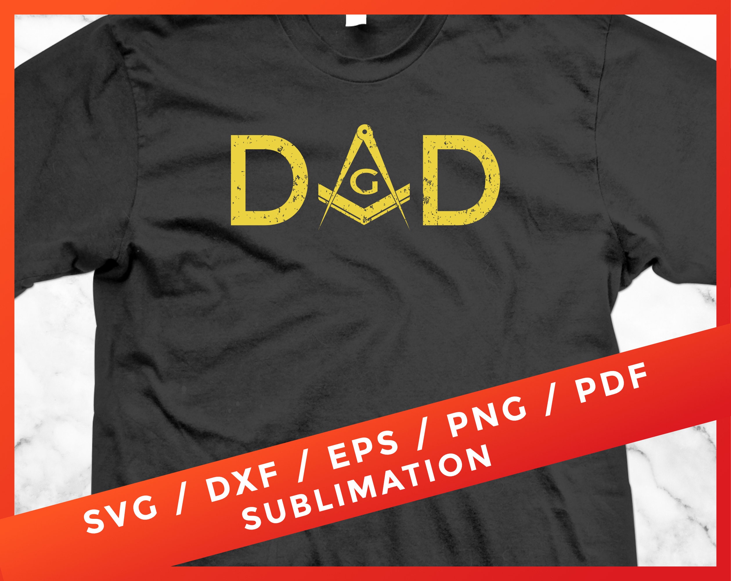 Masonic DAD SVG Father Mason Square Compass Freemason Dad - Etsy
