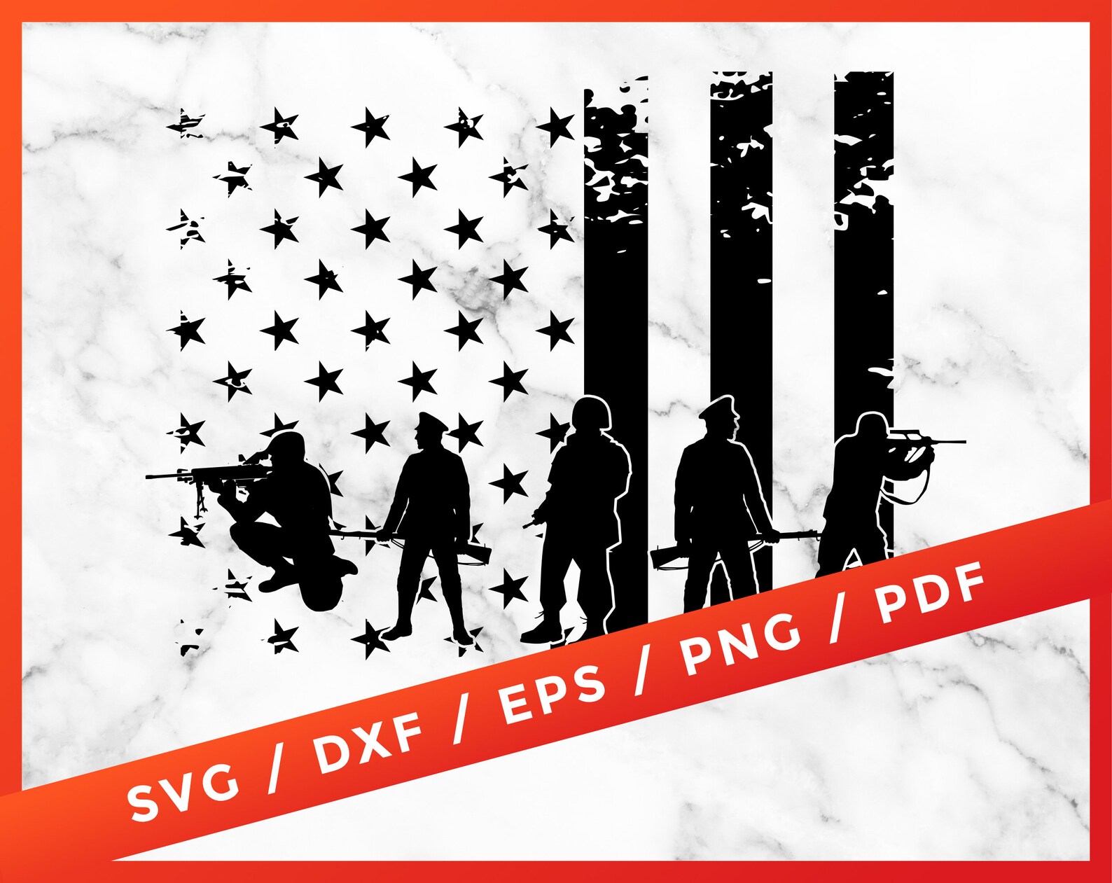 Distressed Veteran Flag SVG American Military Army Soldier 4th - Etsy