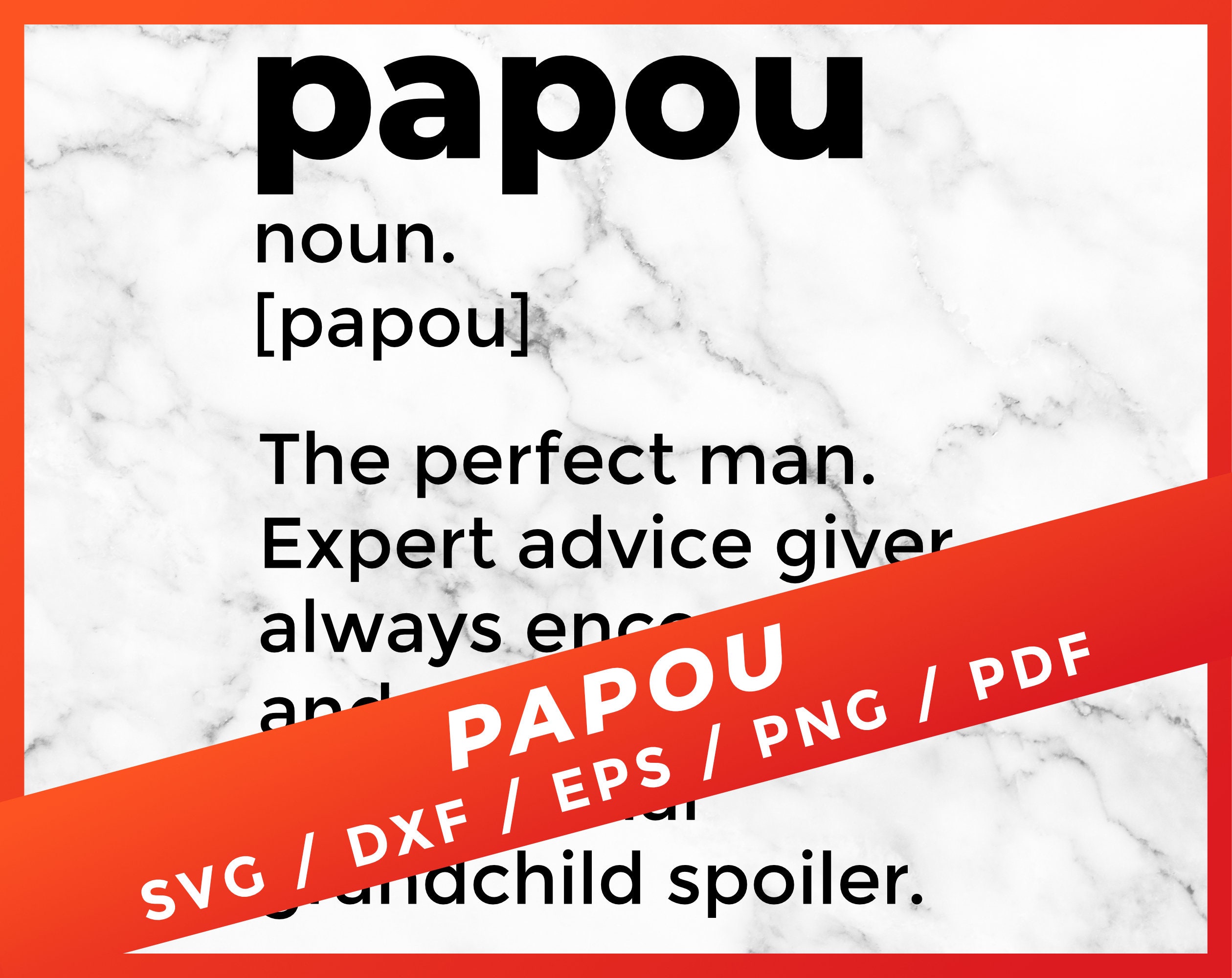 Papou SVG Pappou in Greek Pappoo Papu Pappouli Grandpa - Etsy