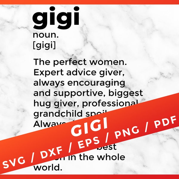 Gigi Definition Svg - Etsy