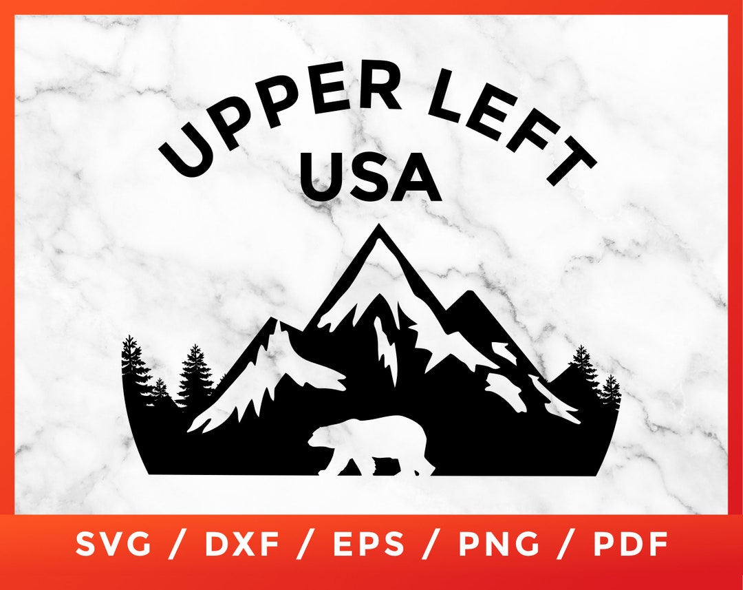 Upper Left USA SVG, Hike Washington State Hike for Cricut Silhouette ...