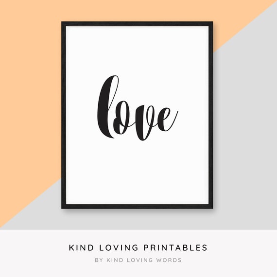 Love Printable Poster Includes VARIOUS Sizes That You Can - Etsy