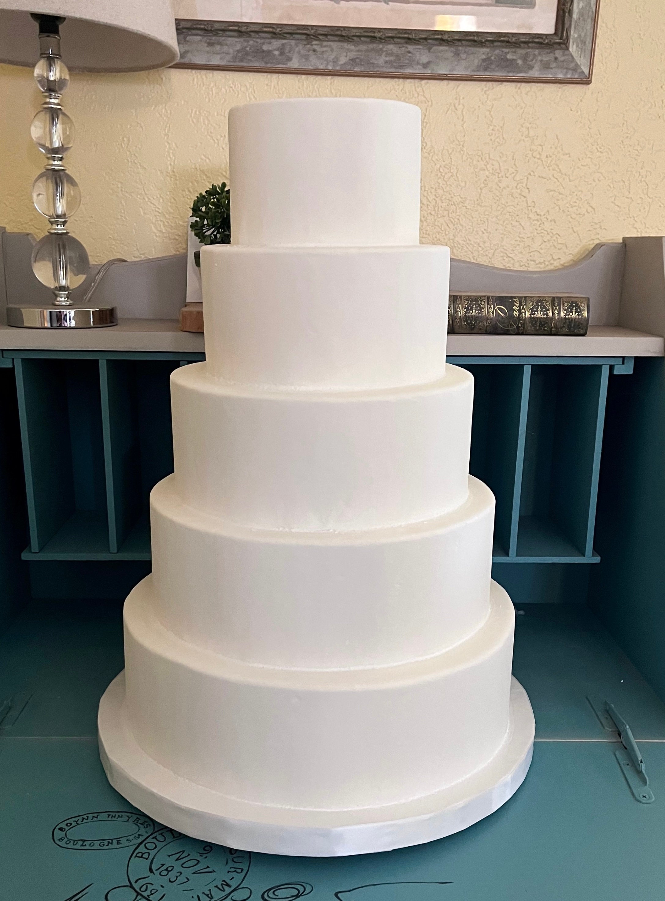 Five Tier Plain Fondant Faux Wedding Cake - Etsy
