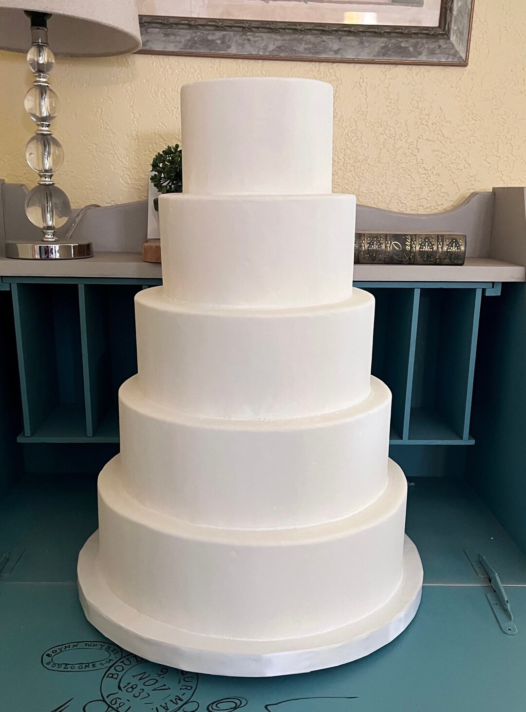 Five Tier Plain Fondant Faux Wedding Cake - Etsy