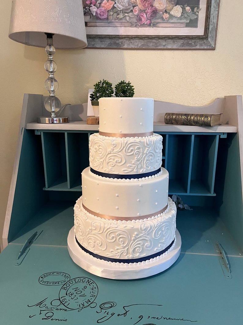Four Tier Swirl and Dot Faux/fake Wedding Cake - Etsy
