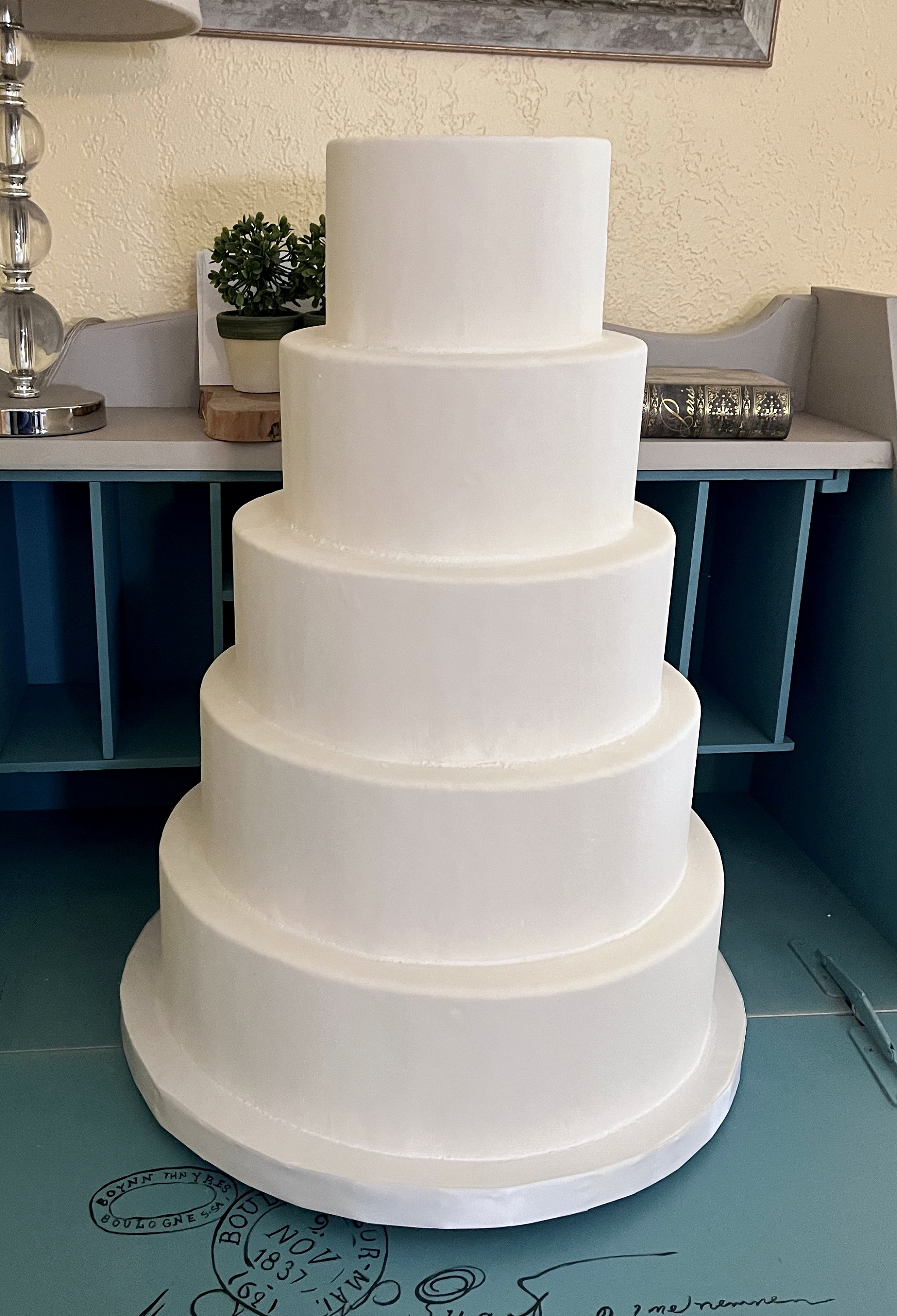 Plain White Fondant Cake