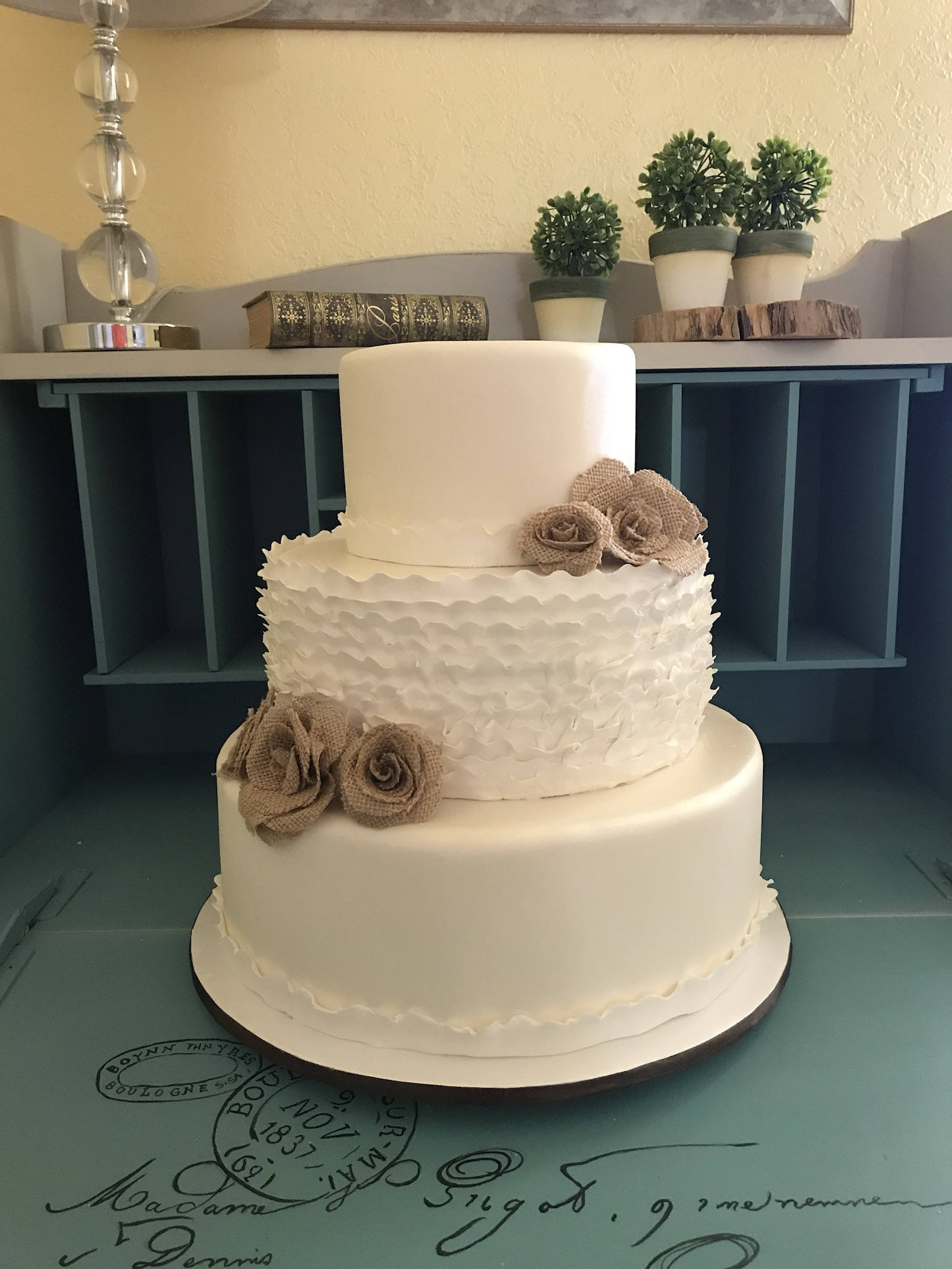 Three Tier Faux Wedding Cake - Etsy