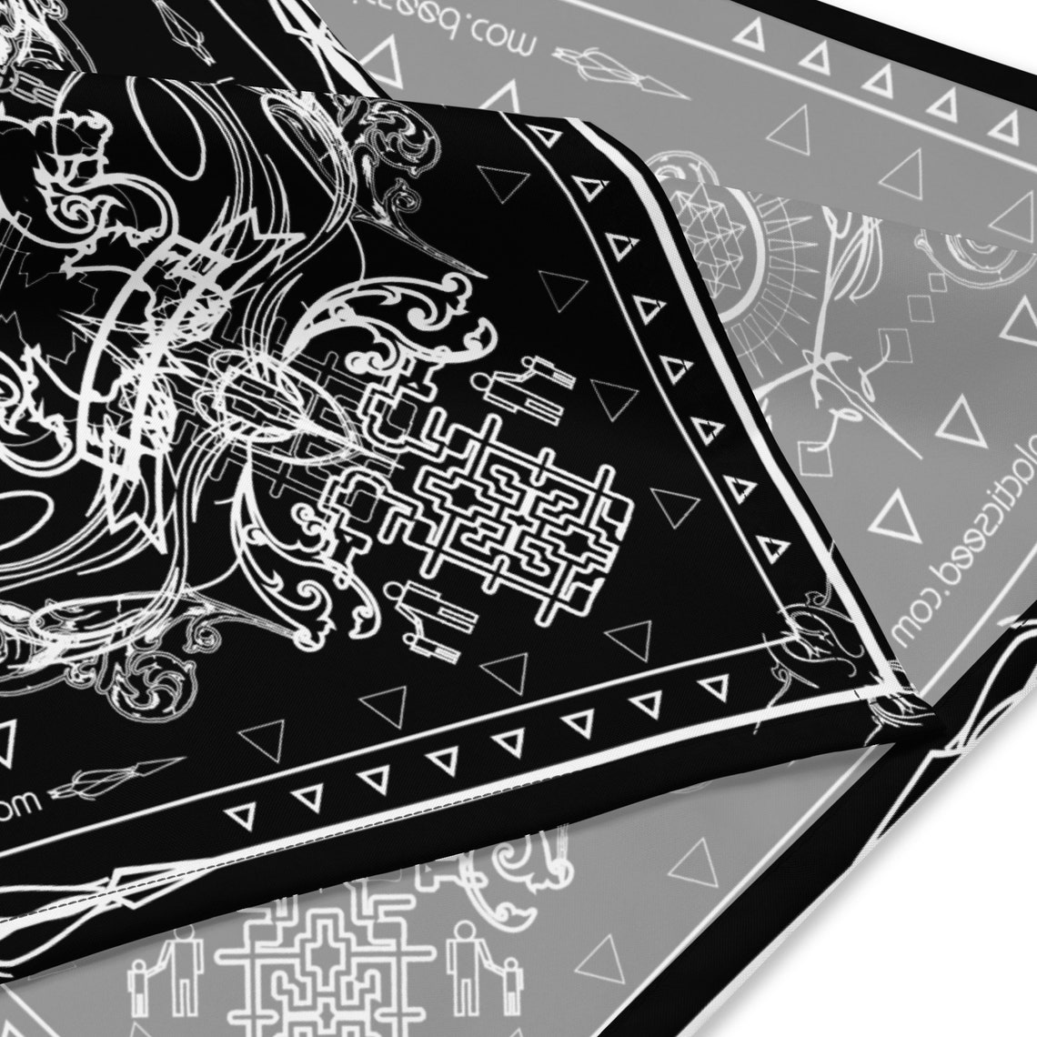 Sacred Geometry Bandana Trippy Design Bohemian Festival - Etsy