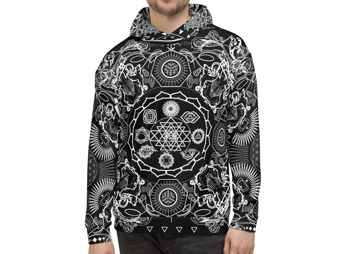 Sacred Geometry Hoodie, Chakras, Apparel ,flower of Life, Spiritual ...
