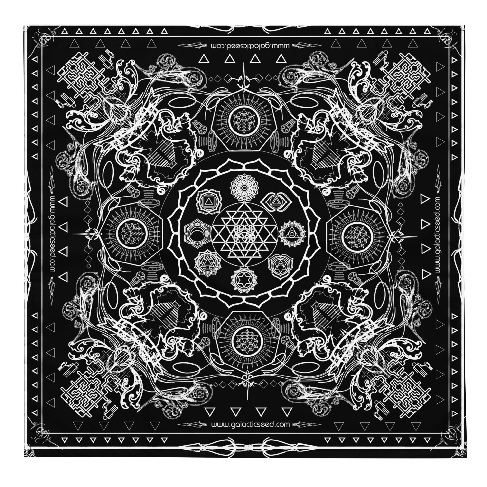 Sacred Geometry Bandana Trippy Design Bohemian Festival - Etsy