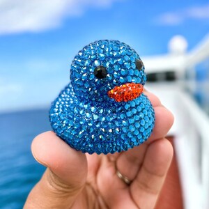 Rhinestone Blue Rubber Duck, Bling Cruise Duck, Car Accessories - Etsy